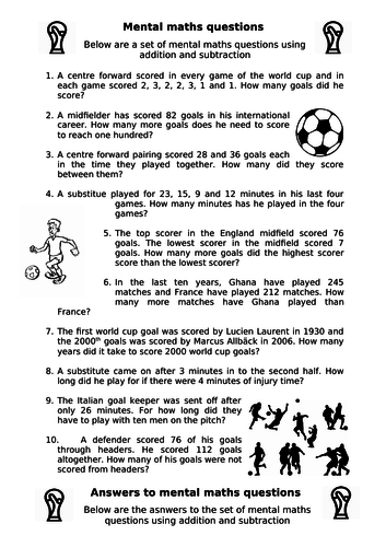 World Cup Football 2018 Activities and Resources and Worksheets - Maths ...