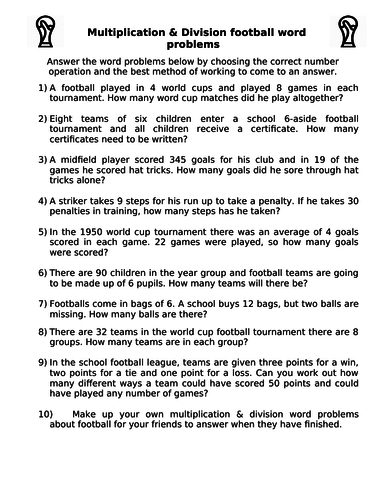 World Cup Football 2018 Activities and Resources and Worksheets - Maths ...