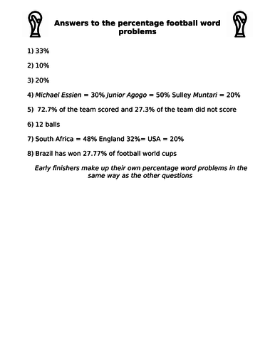 World Cup Football 2018 Activities and Resources and Worksheets - Maths ...