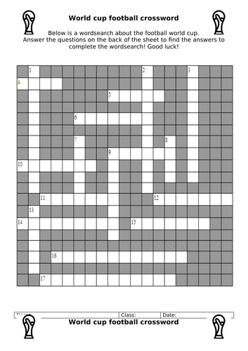 World Cup Football 2018 Activities and Resources and Worksheets - Games ...