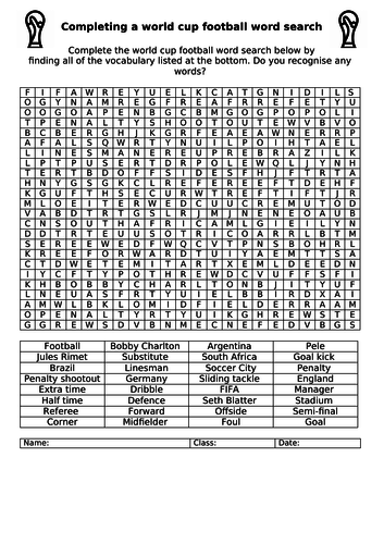 World Cup Football 2018 Activities and Resources and Worksheets - Games ...