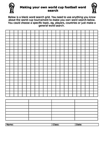 World Cup Football 2018 Activities and Resources and Worksheets - Games ...