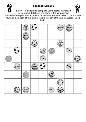 World Cup Football 2018 Activities and Resources and Worksheets - Games ...