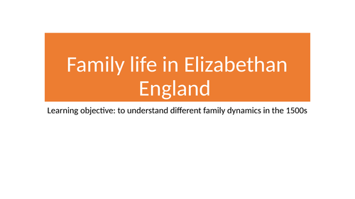 Daily Lives unit from The Elizabethans 1580-1603 OCR SHP GCSE | Teaching Resources