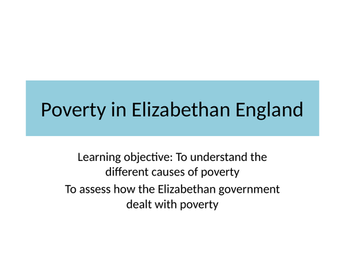 Daily Lives unit from The Elizabethans 1580-1603 OCR SHP GCSE | Teaching Resources