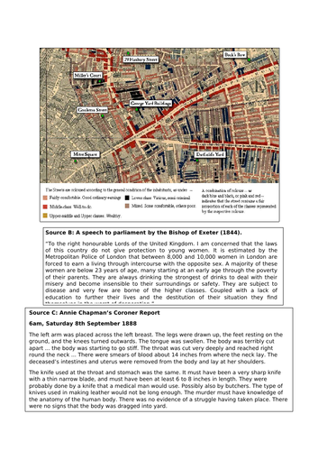 Jack the Ripper SoW: Lesson 2 - Victims | Teaching Resources