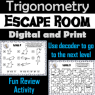 Trigonometry: Angles and Length - Geometry Escape Room - Math ...