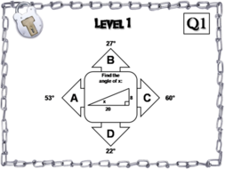Trigonometry: Angles and Length - Geometry Escape Room - Math ...