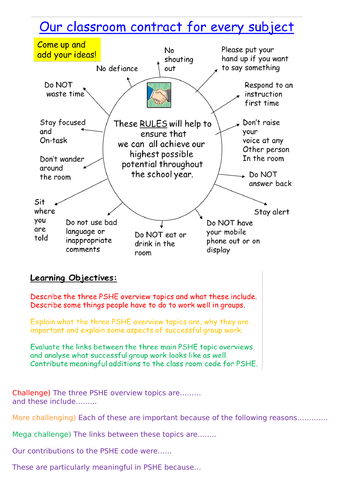 PSHE Introduction | Teaching Resources