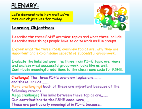 PSHE Introduction | Teaching Resources