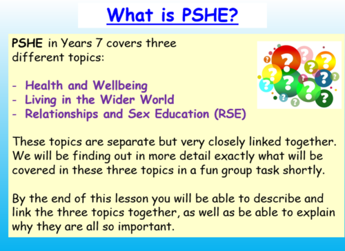 PSHE Introduction | Teaching Resources