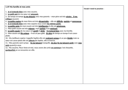 2018 French GCSE Translations - 10 Worksheets | Teaching Resources