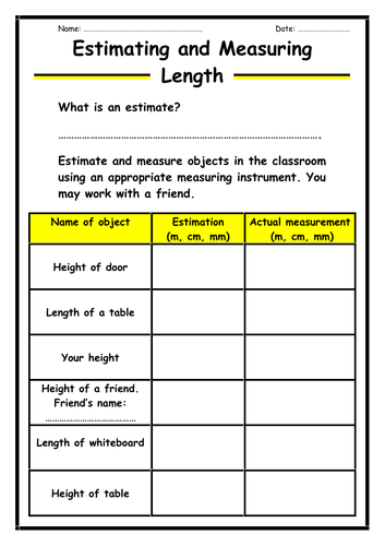 Measuring Objects in the Classroom (m, cm and mm) | Teaching Resources