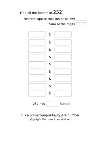 Factors KS2 | Teaching Resources