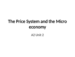 A2 A Level Economics Unit 2 The Price System and the Micro Economy ...