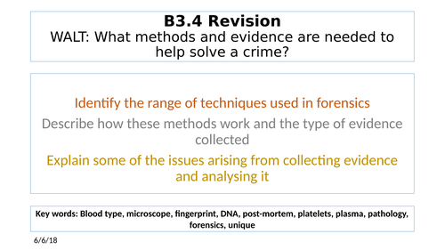 Activate 3 Biology detection unit | Teaching Resources