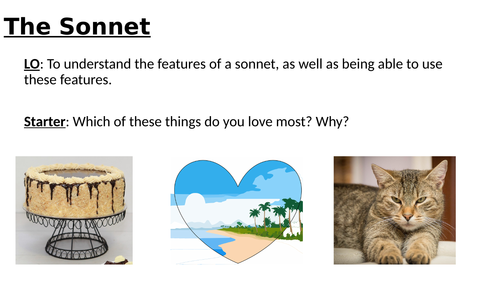 Poetic Forms: the Sonnet | Teaching Resources
