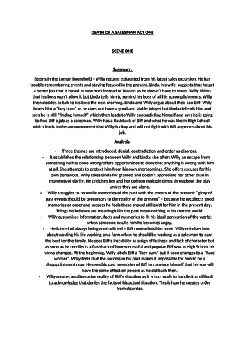 A Level Death of a Salesman Timeline + Analysis | Teaching Resources