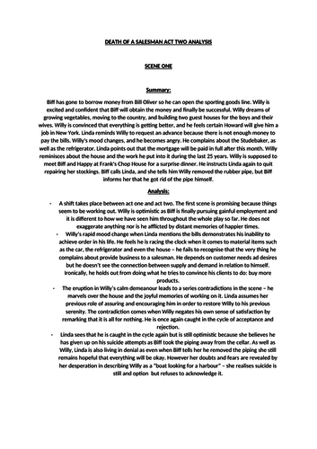 A Level Death of a Salesman Timeline + Analysis | Teaching Resources