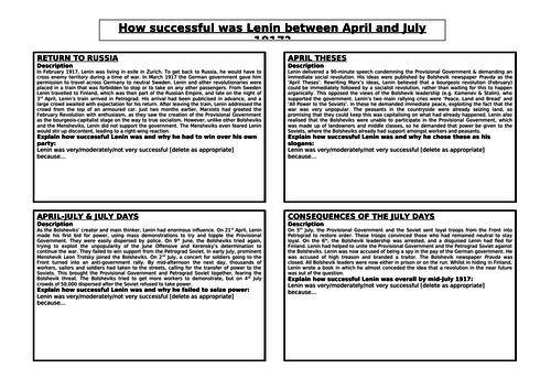 AQA A-Level Tsarist & Communist Russia Lesson 43 (Lenin) | Teaching ...