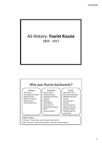 AQA A-Level Tsarist & Communist Russia Lessons 51-53 (Exam Questions ...