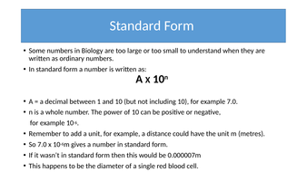 Standard Form and Common SI Units in Biology and Science | Teaching ...