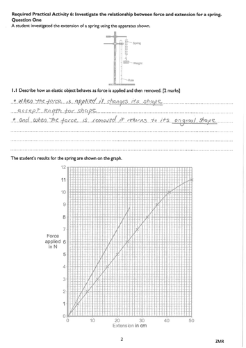 GCSE Physics AQA P5 Forces - Required Practical 6 Springs Exam ... GCSE Physics AQA P5 Forces - Required Practical 6 Springs Exam ...