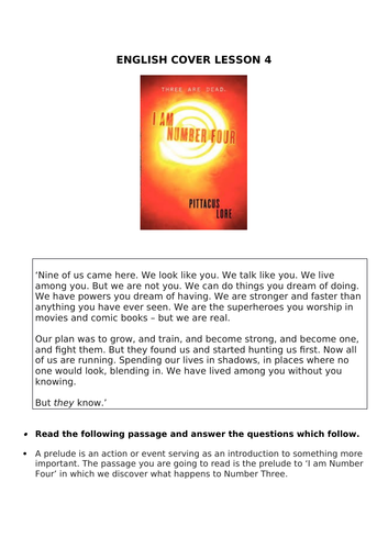 Collection of four cover/standalone lessons based on contemporary ...