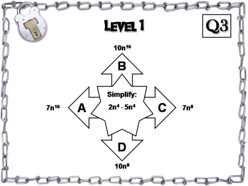 Multiplying Exponents Game: Escape Room Math Activity | Teaching Resources
