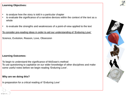 Enduring Love Pre-reading | Teaching Resources