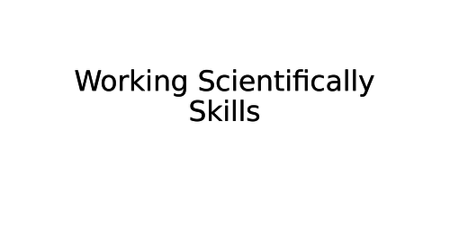 Working Scientifically Assessment lesson Y7/8: Planning and carrying ...