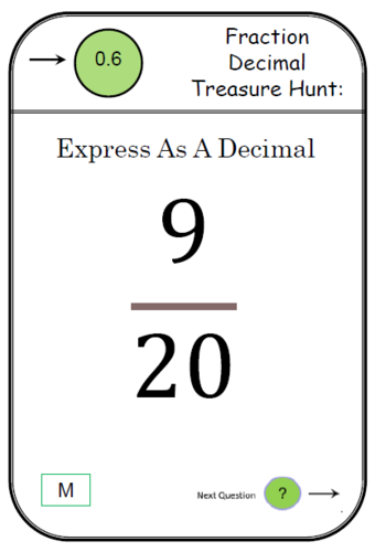 Fraction to Decimal Treasure Hunt: Active Learning Adventure for ...