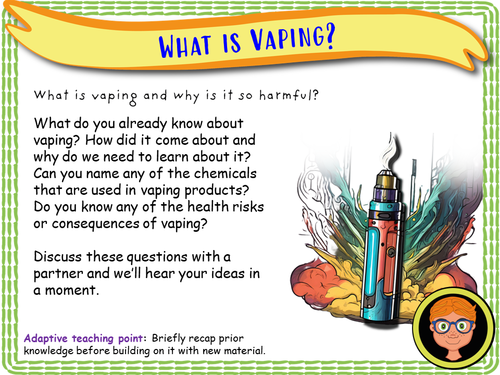 Vaping : Dangers of Vaping | Teaching Resources