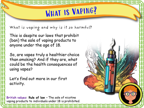 Vaping : Dangers of Vaping | Teaching Resources