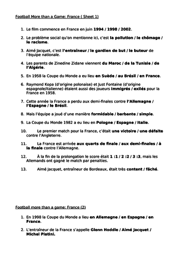 La Coupe du Monde 2018 (World Cup) | Teaching Resources