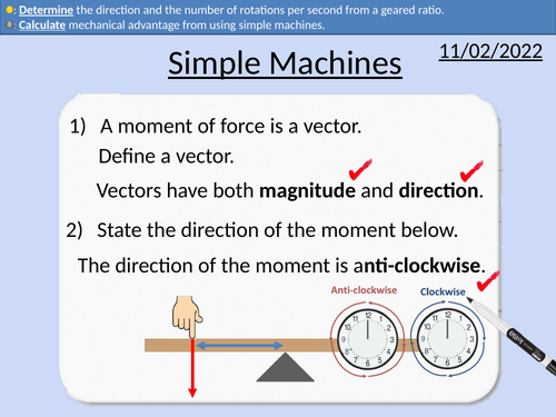 GCSE Physics: Simple Machines and Gears | Teaching Resources