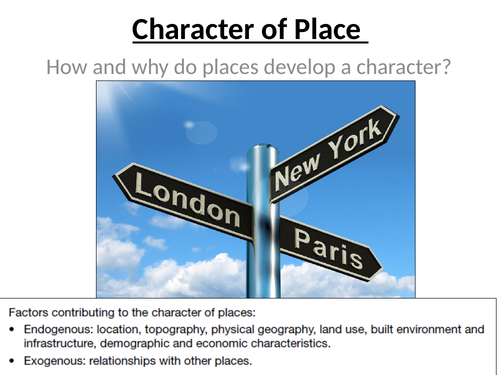 A Level Changing Places - Character of Place | Teaching Resources
