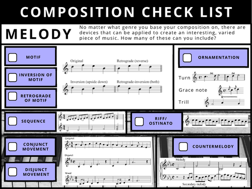 Composition Check list | Teaching Resources