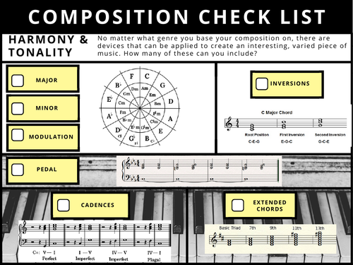 Composition Check list | Teaching Resources