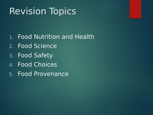 GCSE Food Preparation and Nutrition Written Exam Revision | Teaching ...