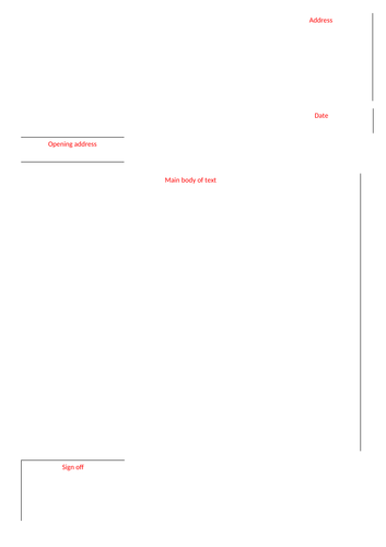 Letter writing template | Teaching Resources