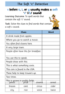 Soft C Worksheets | Teaching Resources