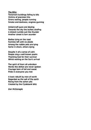 War Poetry Scheme of Work | Teaching Resources