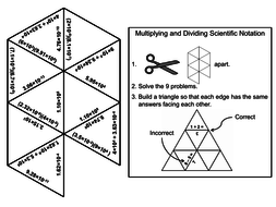 Multiplying and Dividing Scientific Notation Game: Math Tarsia Puzzle ...