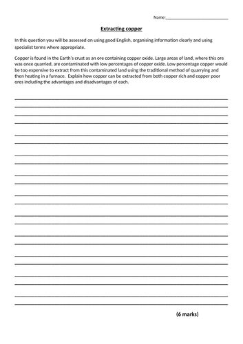 AQA Synergy paper 3 revision- V1 | Teaching Resources AQA Synergy paper 3 revision- V1 | Teaching Resources