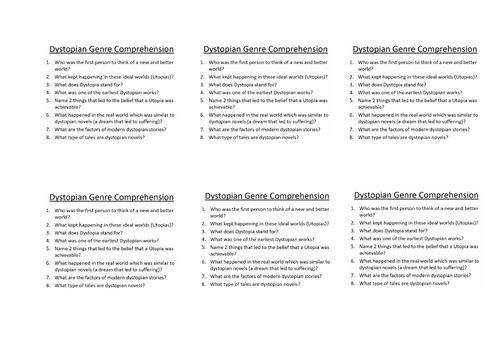 Introduction to Dystopian genre and unseen poetry interpretation ...