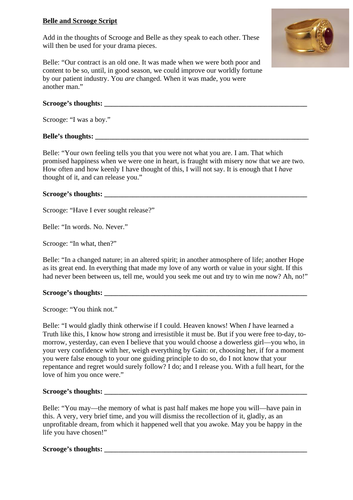 A Christmas Carol - Fan and Belle | Teaching Resources