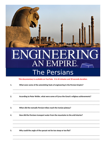 Engineering an Empire: The Persians | Teaching Resources