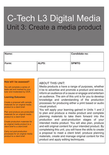 Resources for the delivery of Digital Media CTEC Unit 3 | Teaching ...