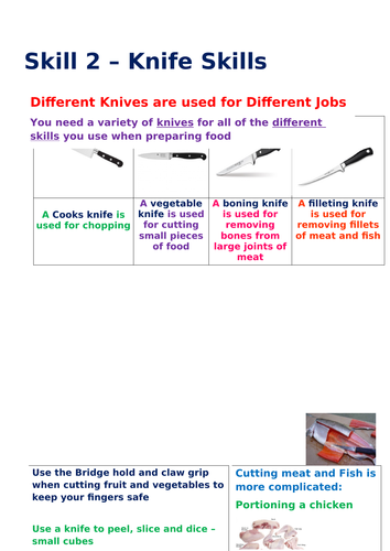 AQA Food Preparation & Nutrition Skills Posters | Teaching Resources